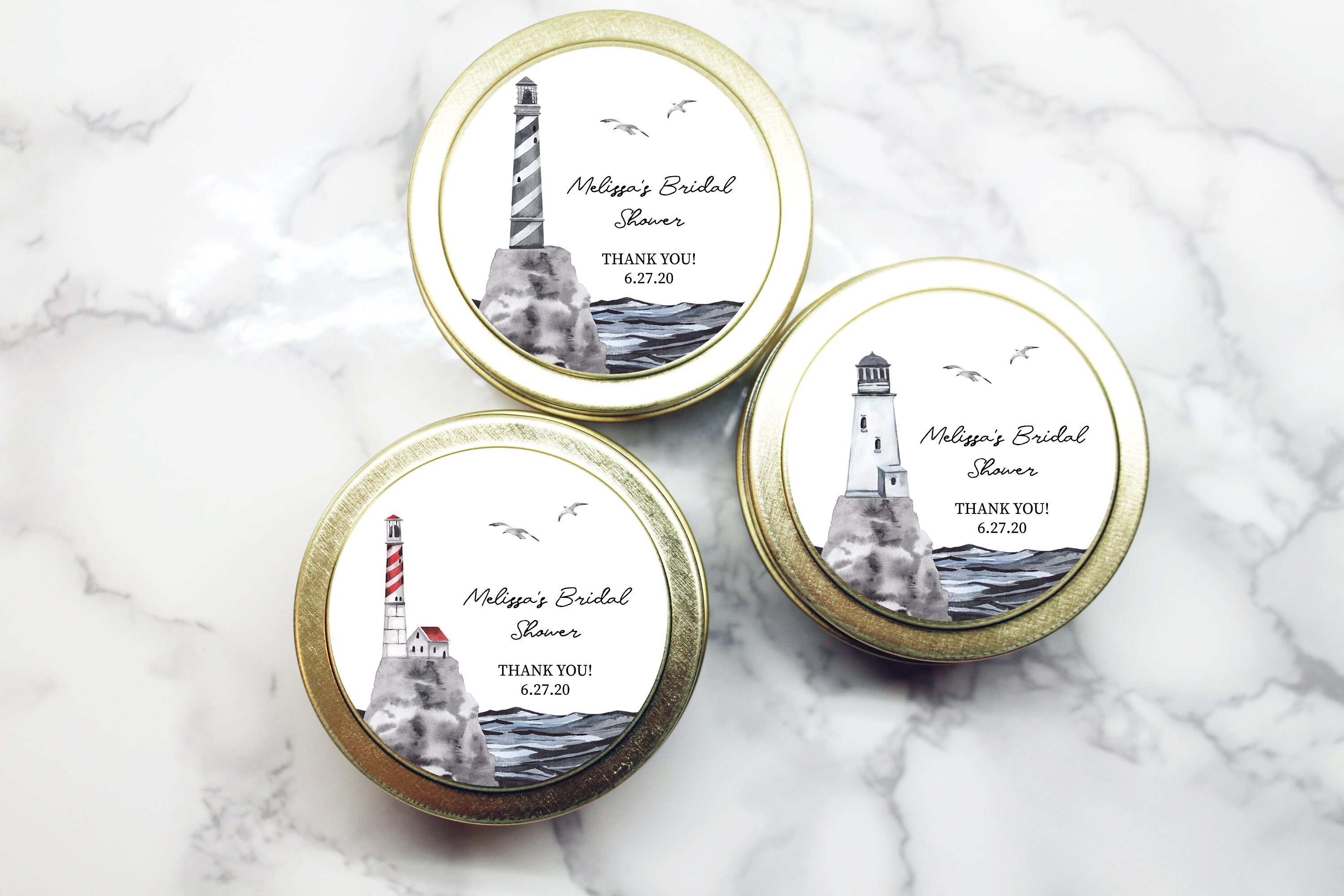 Lighthouse Bridal Shower Favor Candle Beach Theme Favors | Etsy