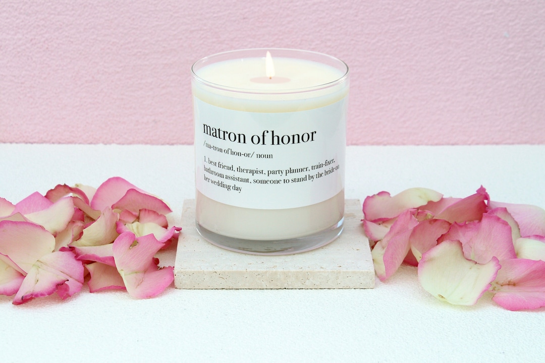 Funny Matron of Honor Definition Soy Candle Gift, Matron of Honor ...