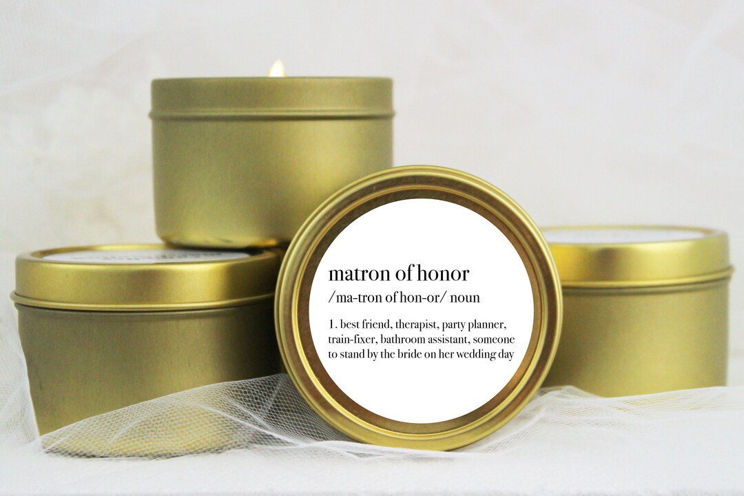 Matron of Honor Definition Soy Candle, Matron of Honor Proposal Box ...