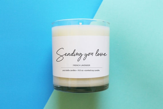 Sending You Love Scented Soy Candle Thoughtful Gift Ideas | Etsy