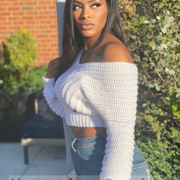 Crop Sweater - Etsy