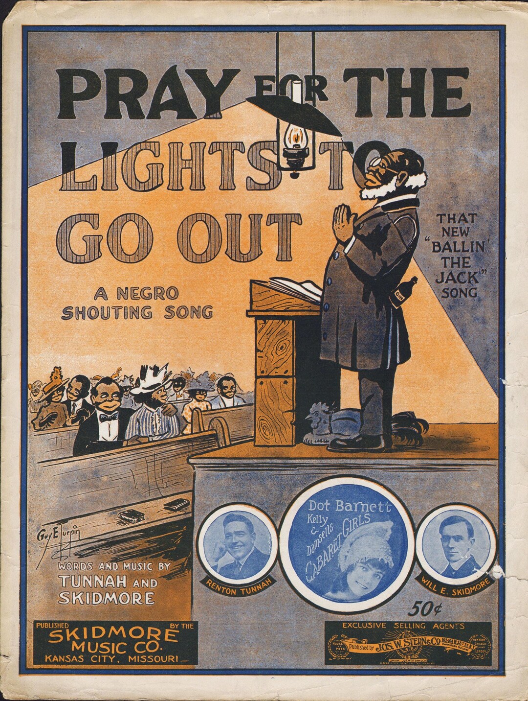 Pray for the Lights to Go Out 1916 Black Americana Sheet Music - Etsy