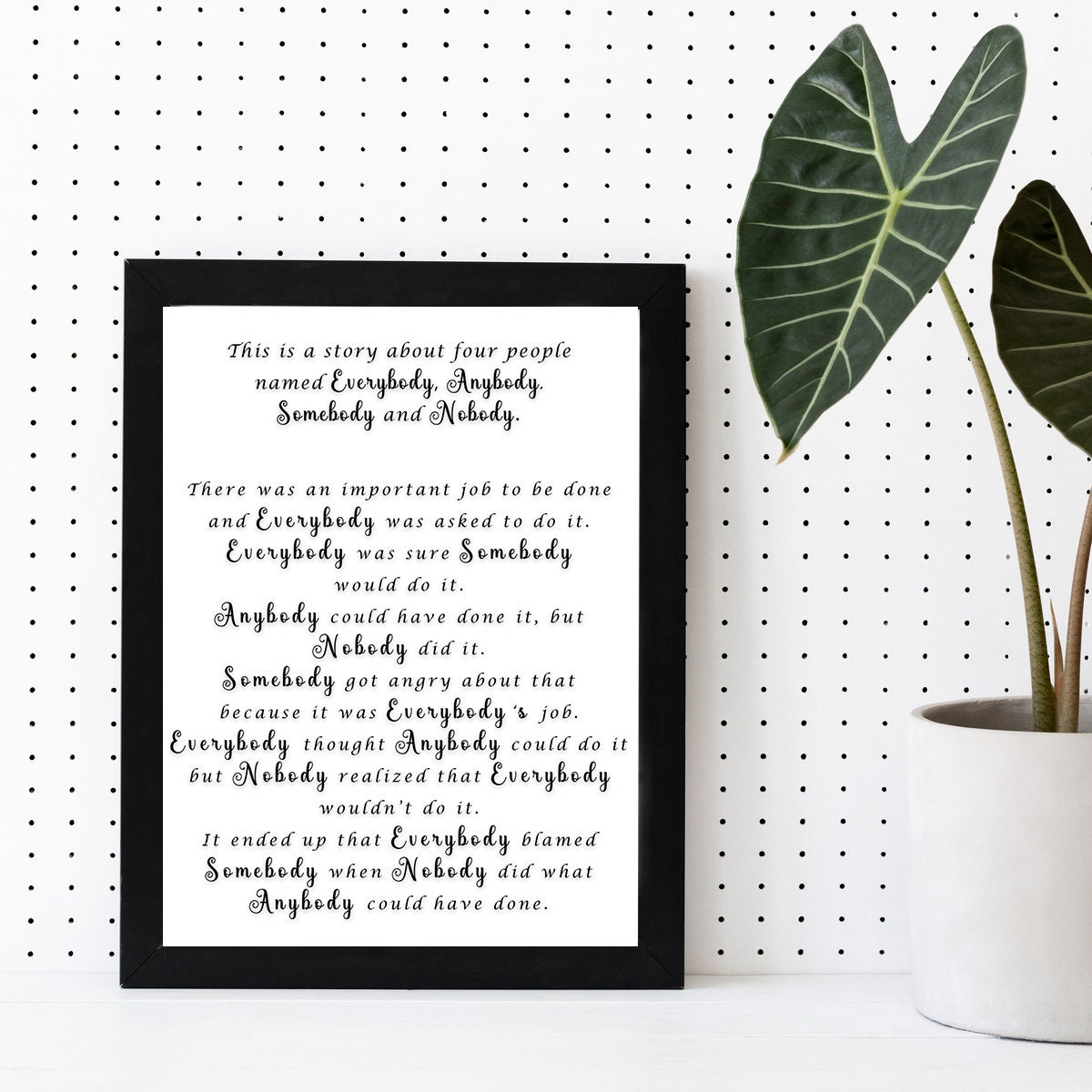 Anybody, Somebody, Everybody, Nobody Story,jpeg,png, Printable Download ...