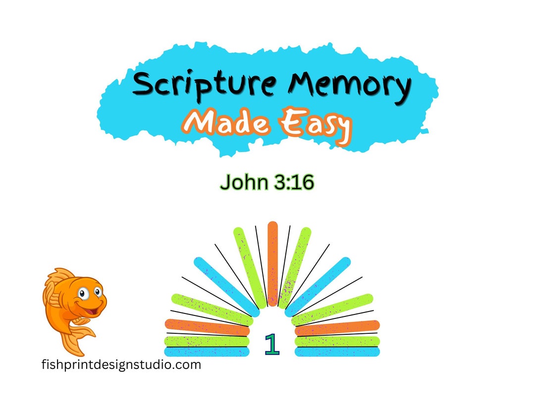 Scripture Memory Made Easy, John 3:16 Homeschool Tool - Etsy