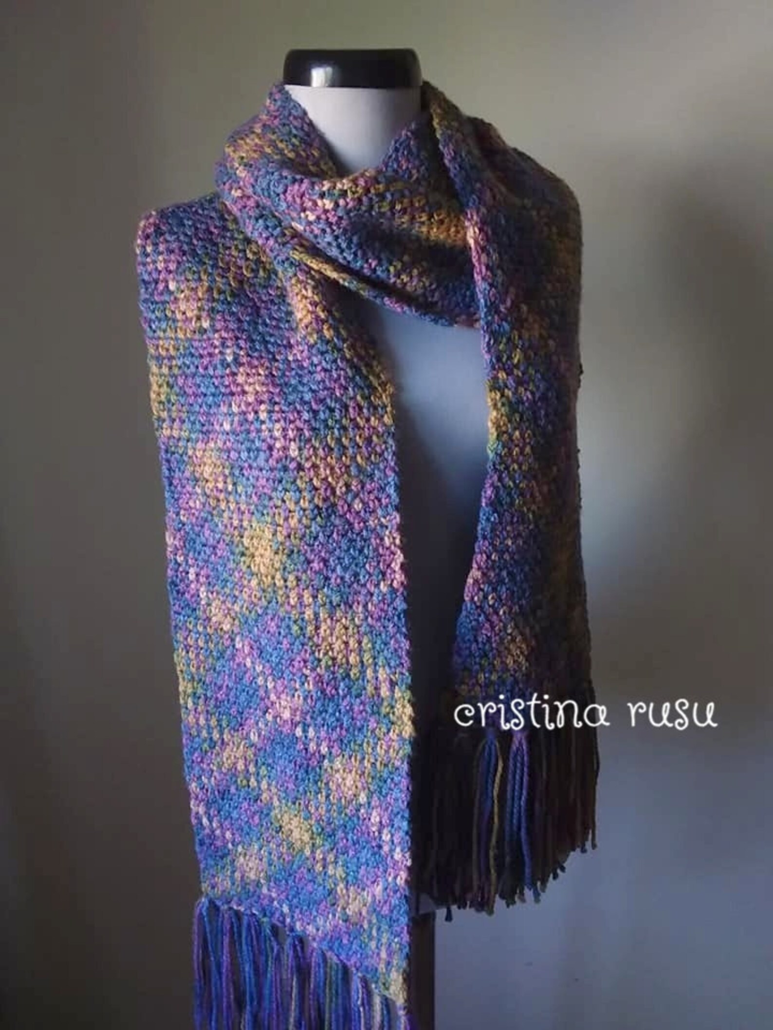 Blanket Scarf autumn Crochet Scarf Planned Pooling Scarf - Etsy