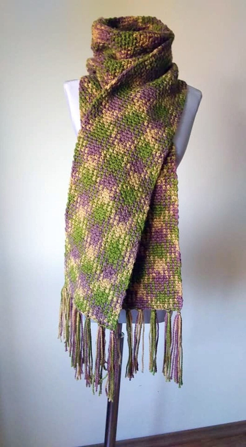 Blanket Scarf autumn Crochet Scarf Planned Pooling Scarf - Etsy
