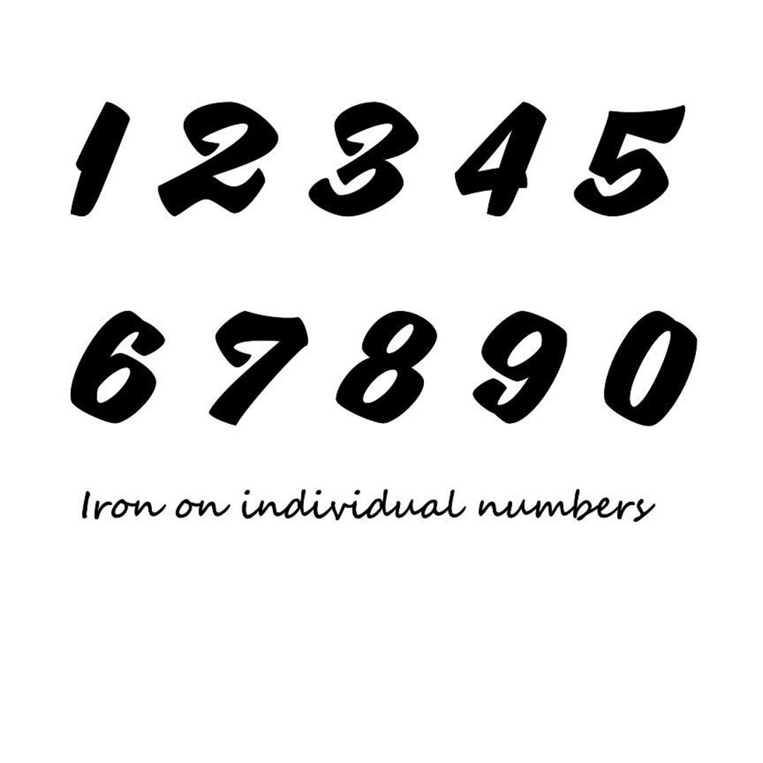 Iron on Fabric Applique Numbers: DIY Craft Designs - Etsy