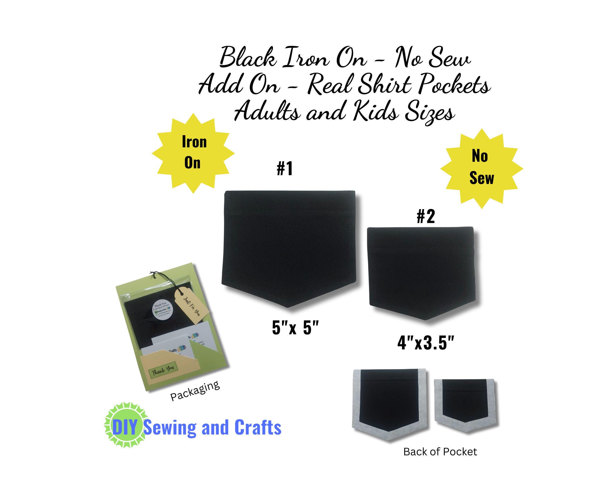 Iron-on Cotton Pockets: DIY No-sew Kit for Clothing - Etsy
