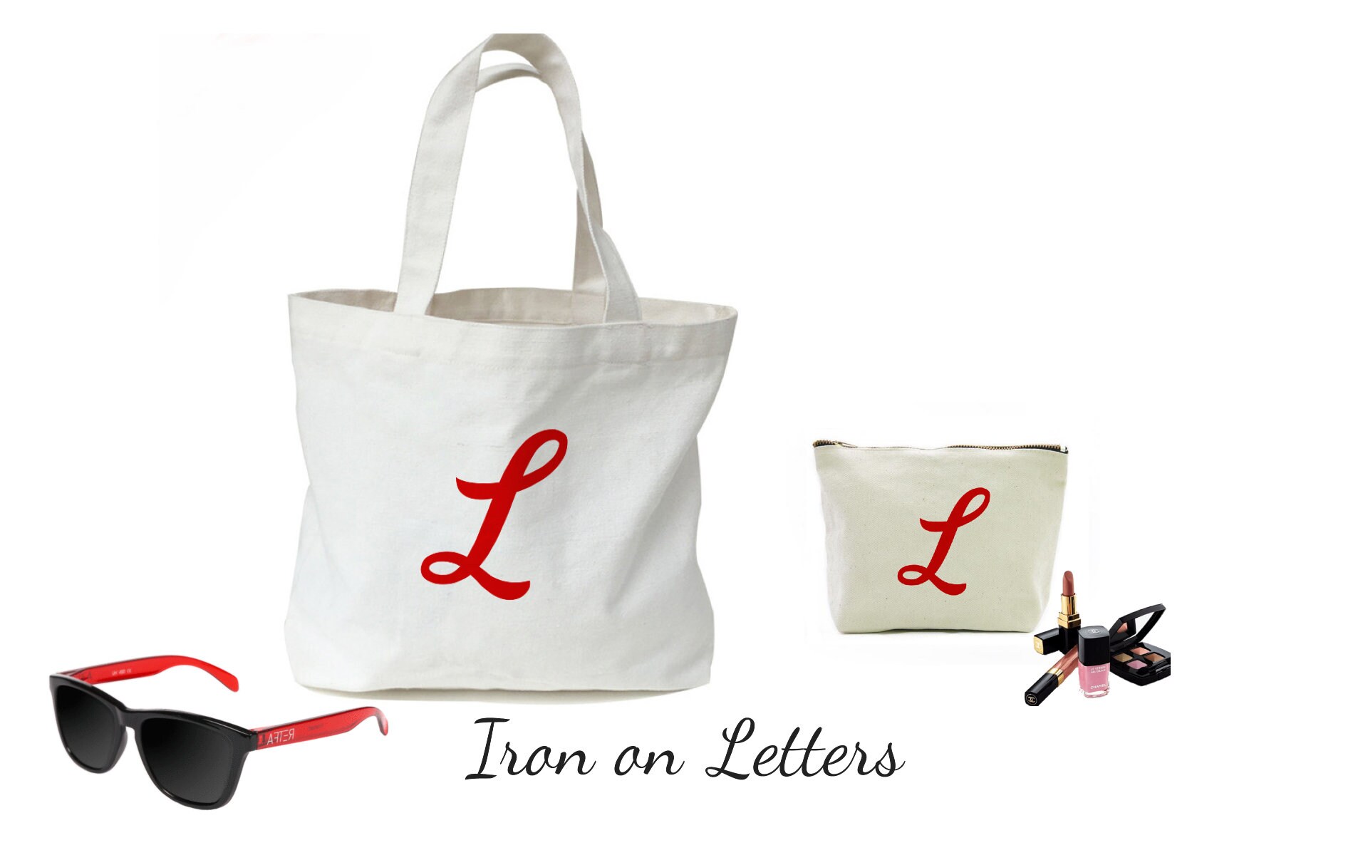 Iron on Fabric Letters, Personalize Individual Monograms, DIY Craft Kit ...