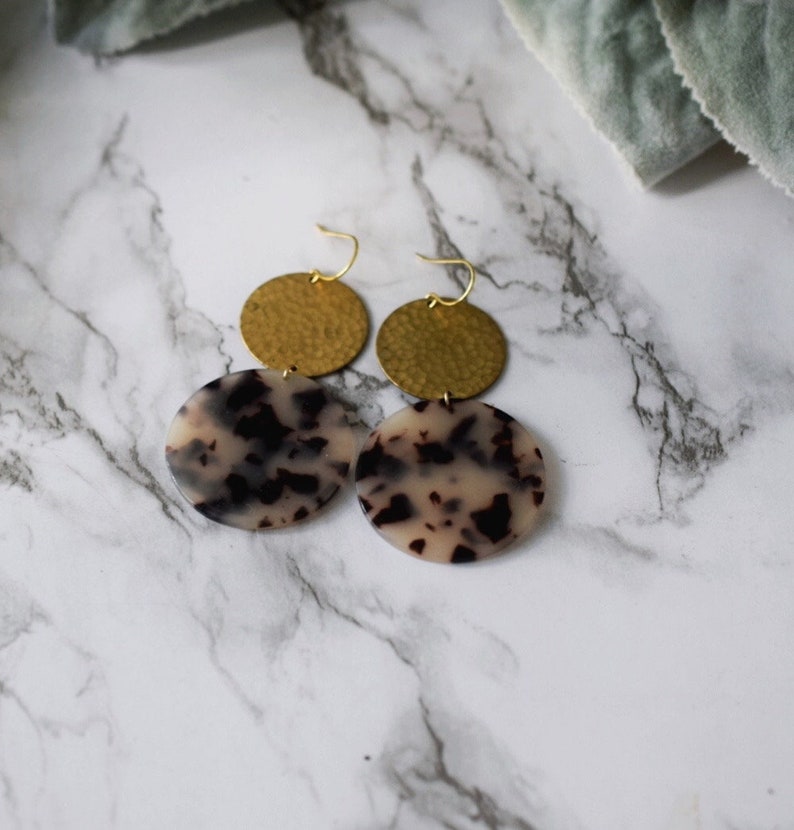 Tortoise Shell Earrings, Tortoise Earrings 2.5 Inches, Resin Earrings ...