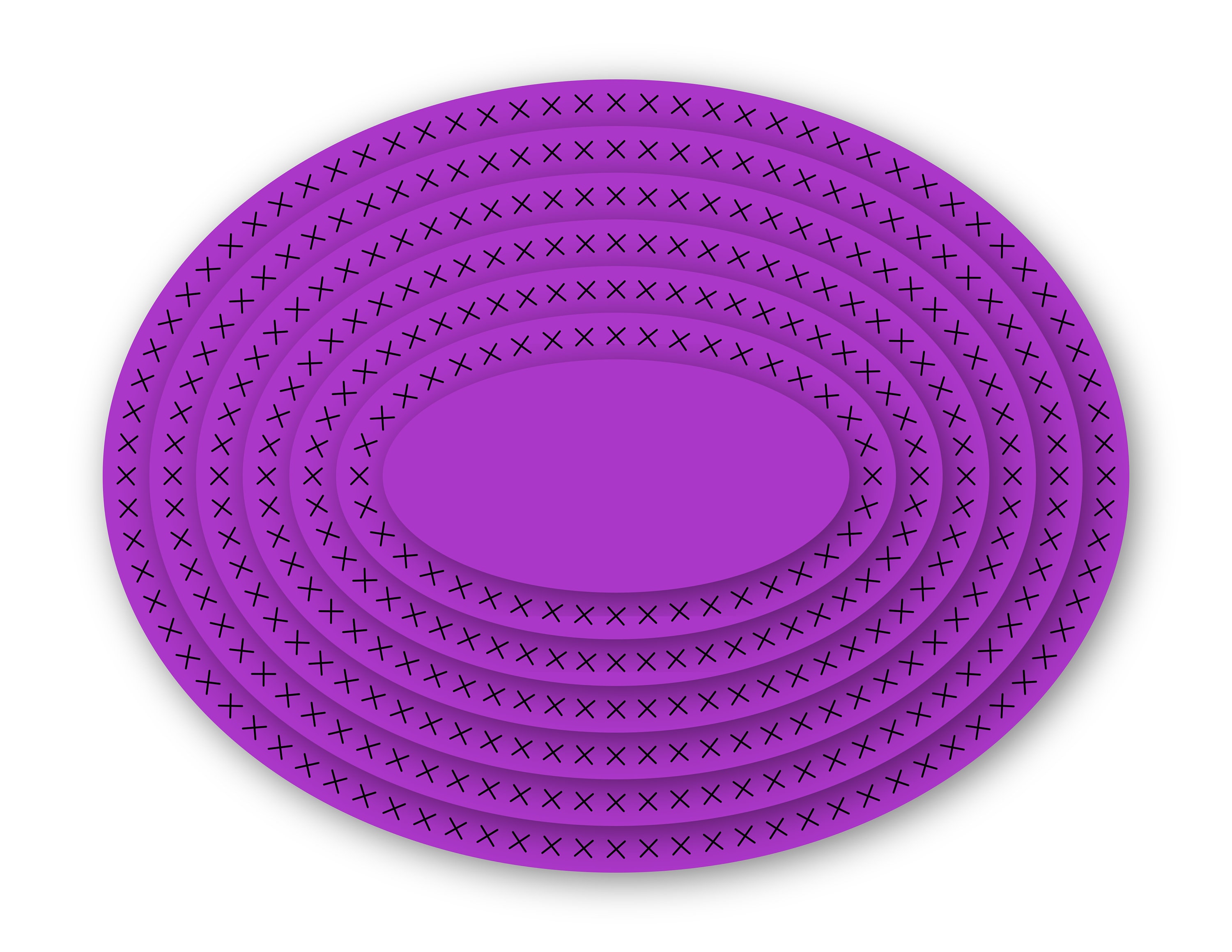 A2 Nested Cross Stitched Ovals SVG Digital Download - Etsy