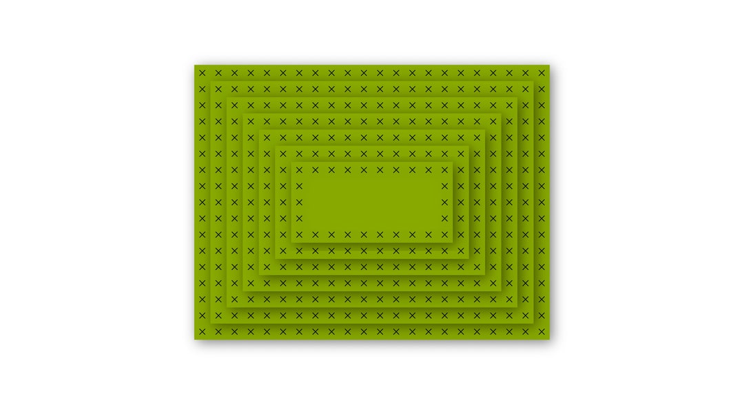 A2 Nested Cross Stitched Rectangles SVG Digital Download - Etsy