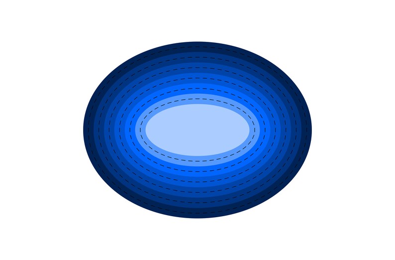 A2 Nested Stitched Ovals SVG Digital Download - Etsy