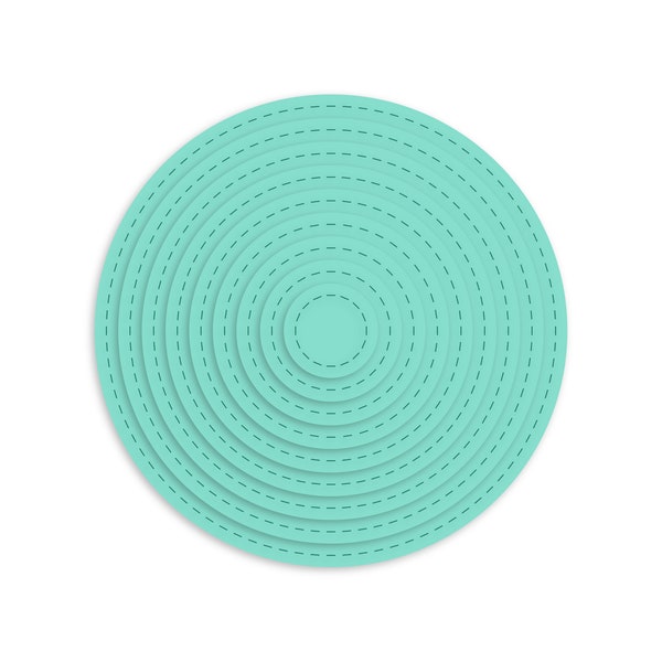 Stitched Circle Svg - Etsy