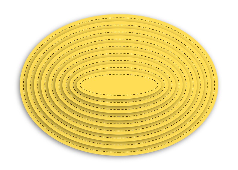 5x7 Nested Stitched Ovals SVG Digital Download - Etsy