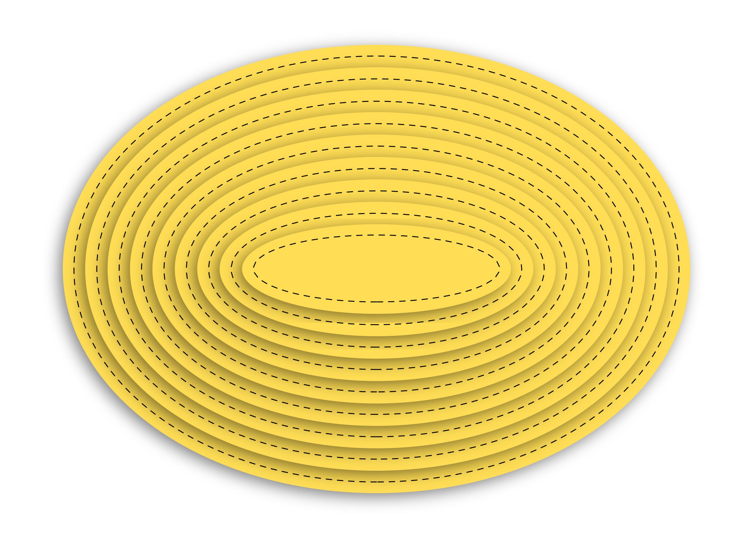 5x7 Nested Stitched Ovals SVG Digital Download - Etsy