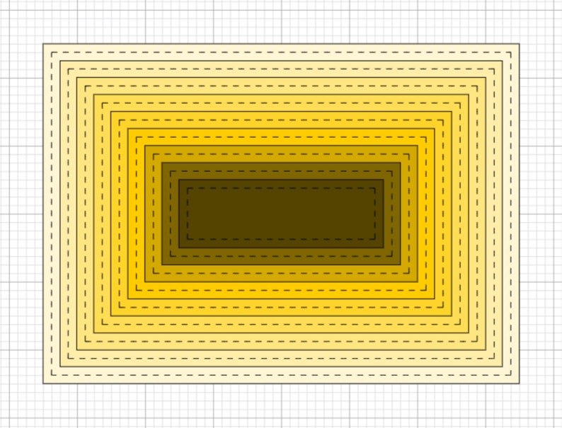 5x7 Nested Stitched Rectangles SVG Digital Download - Etsy