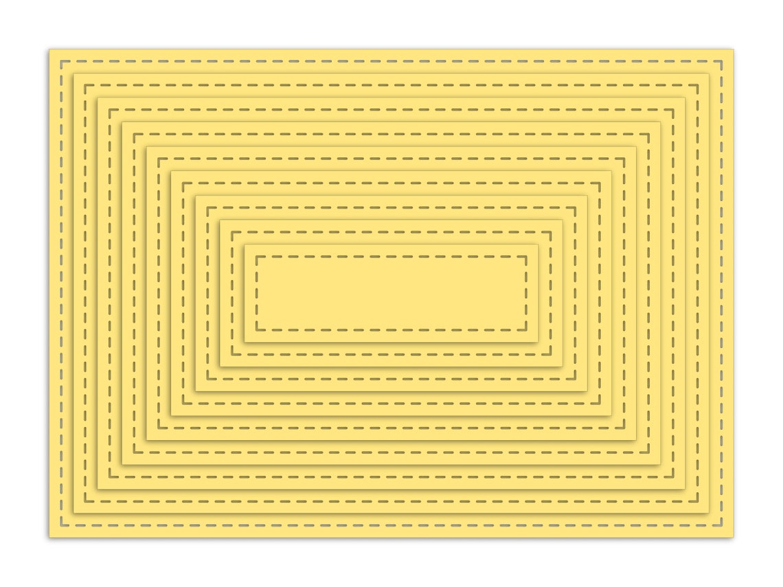 5x7 Nested Stitched Rectangles SVG Digital Download - Etsy