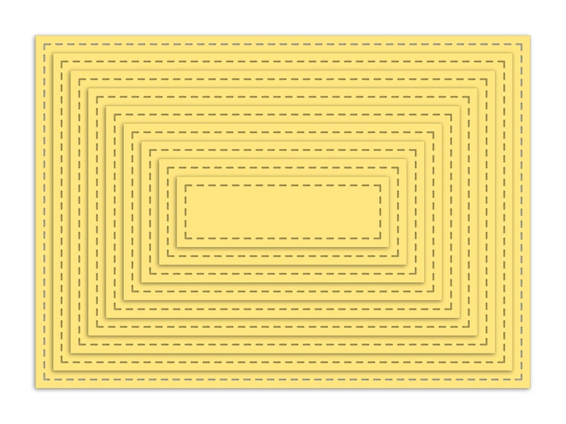 5x7 Nested Stitched Rectangles SVG Digital Download - Etsy