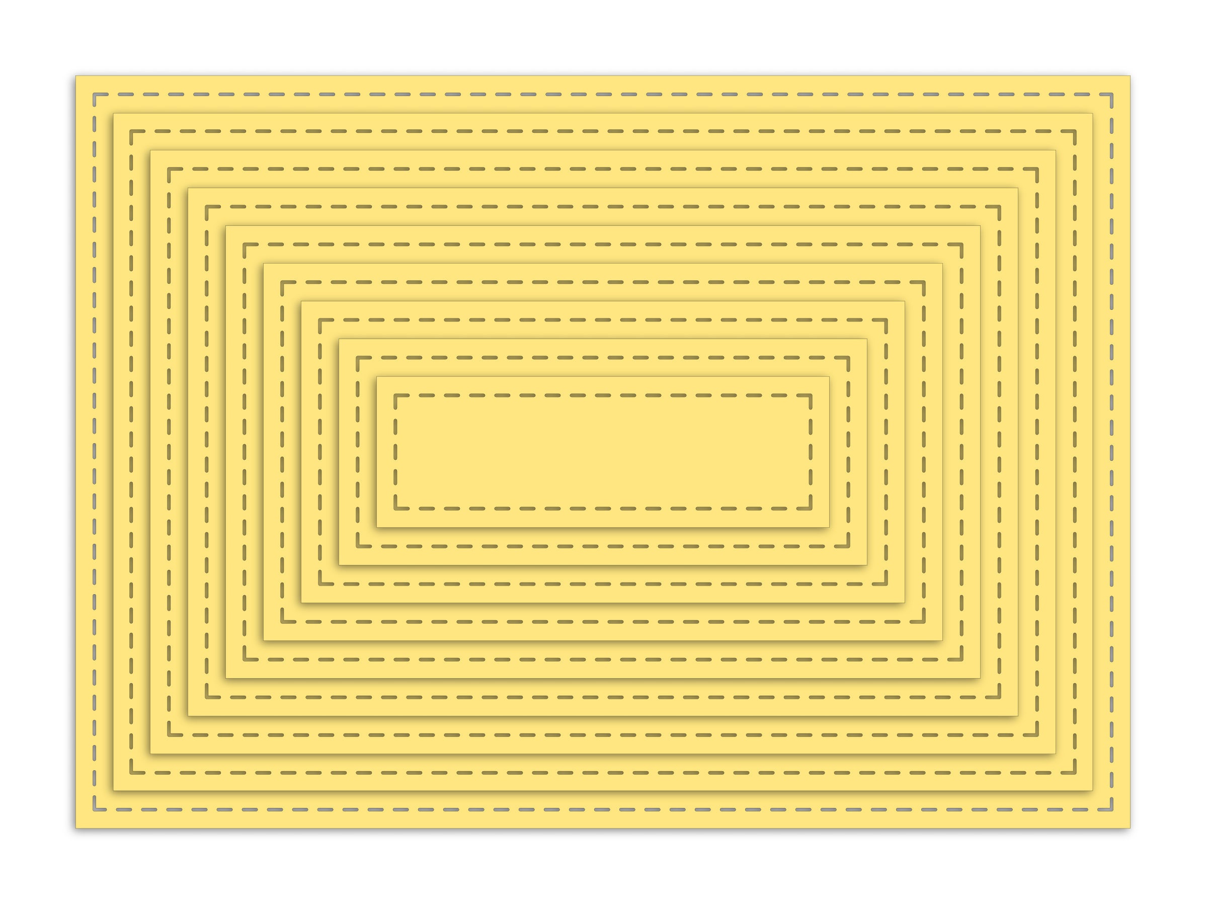 5x7 Nested Stitched Rectangles SVG Digital Download - Etsy