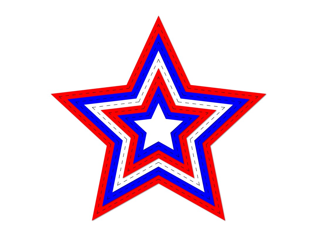 Nested Stitched Stars SVG Digital Download - Etsy