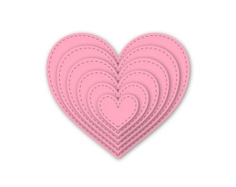 5x7 Nested Stitched Rectangles SVG Digital Download | Etsy