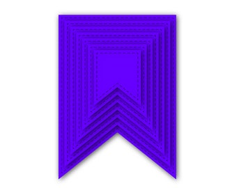 5x7 Nested Stitched Rectangles SVG Digital Download | Etsy