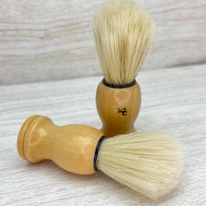 USA Made Texas Oak Wood & Goat and BOAR Hair Shaving Lather Shave Brush ...