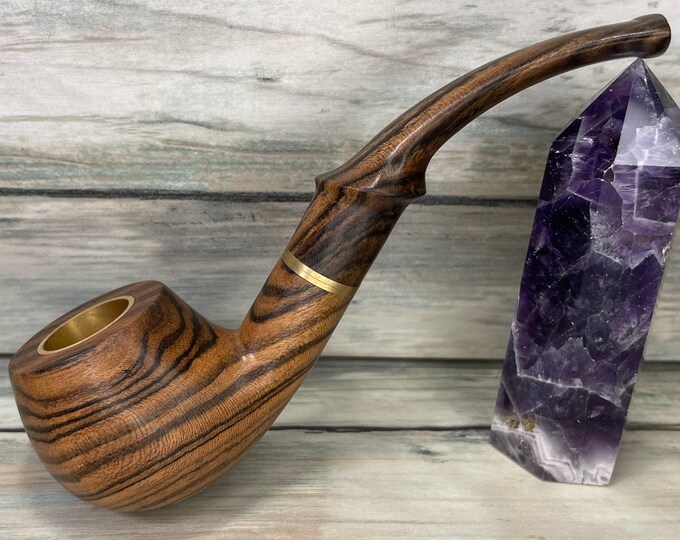USA Made Exotic WENGE Swirl Wood PIPE Free Shipping Tobacco Smoking ...