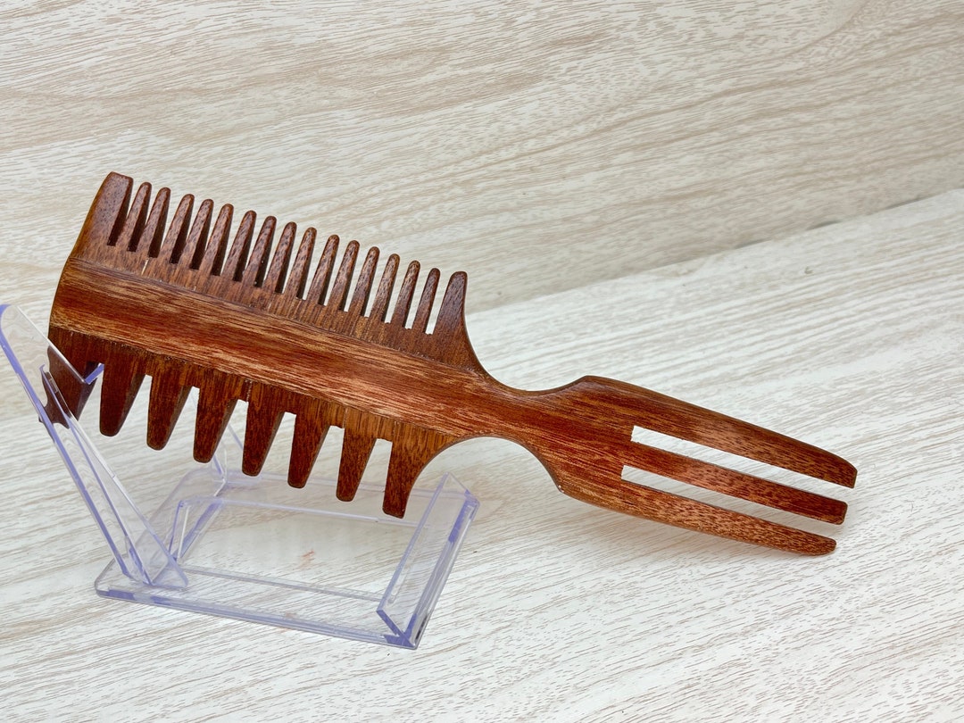 USA MADE American Black WALNUT 9.5” 3 Sided Detangling Detangler Handle ...