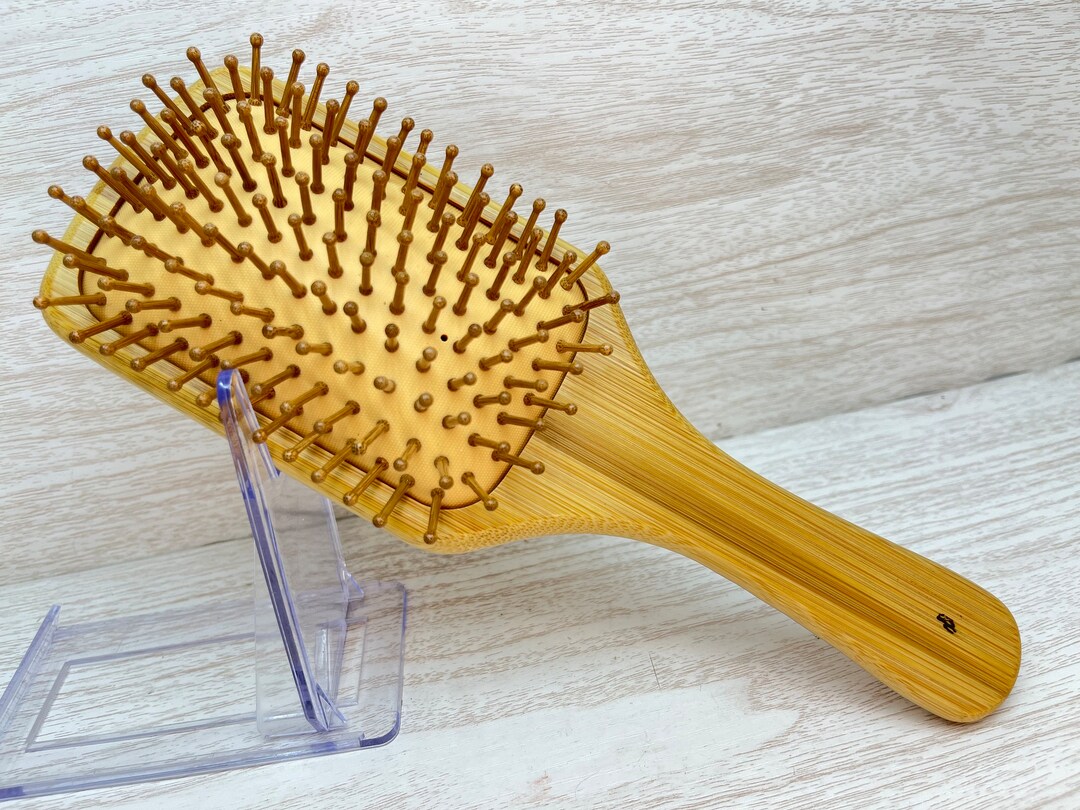 On Sale - USA Made BAMBOO Wooden Pin Brush All WOOD Bristle Teeth ...
