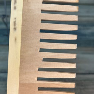 USA Made American Maple & Texas Oak Wood 6” Detangling Detangler Flat ...