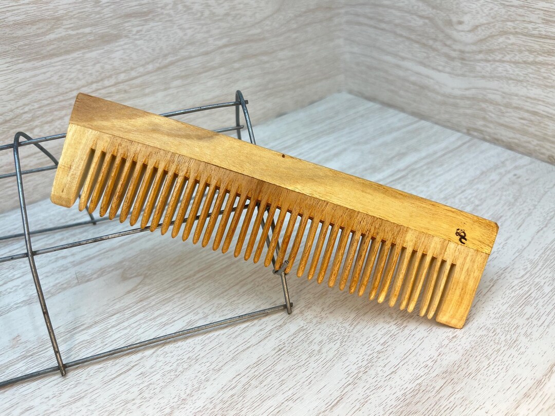 USA MADE Black WALNUT Wood 7.5” Detangling Detangler Flat Hand Eco ...