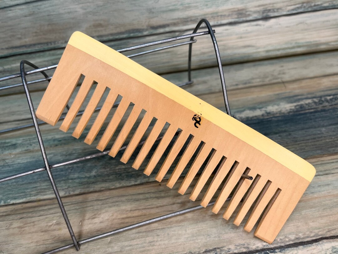 USA Made American Maple & Texas Oak Wood 6” Detangling Detangler Flat ...