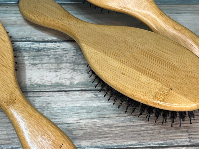 USA Made Natural BOAR Hair Nylon Pin & Bamboo Wood 9 Brush - Etsy
