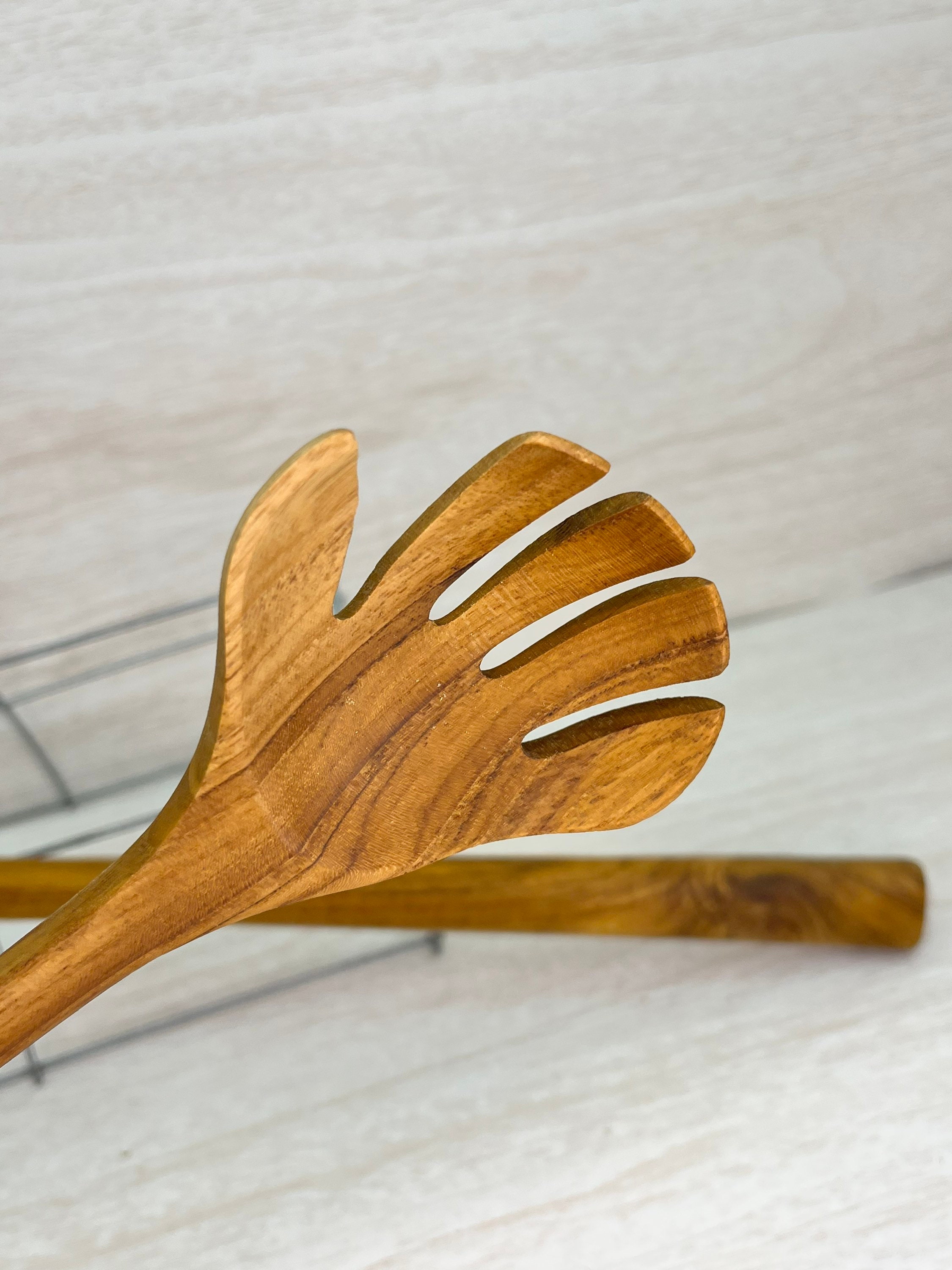 USA Made 100% Real TEAK Wood Hand Carved Wood 16.5” Long Back Scratcher ...