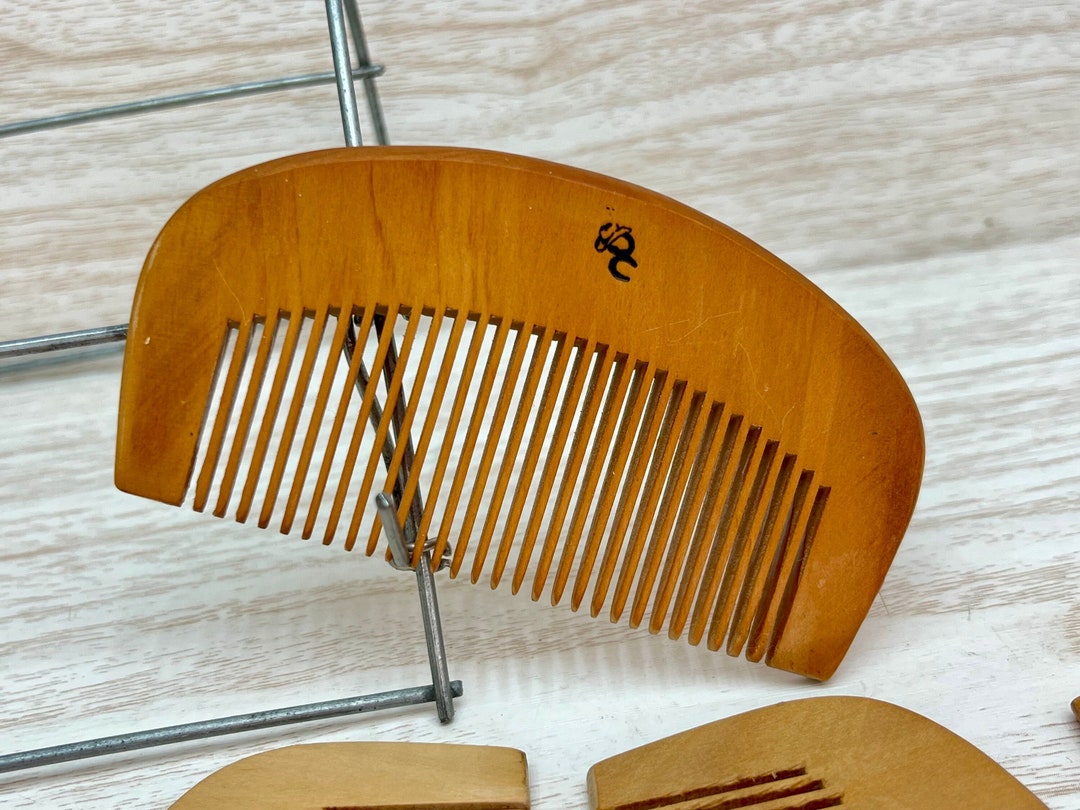 USA Made Texas Oak WOOD 4” Styling Fine Tooth Pocket Beard Dress Anti ...