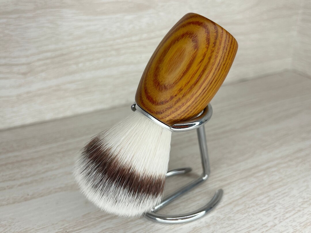 USA Made Black Walnut Wood & Badger Boar Nylon Faux Hair Shaving Brush ...