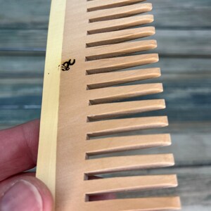 USA Made American Maple & Texas Oak Wood 6” Detangling Detangler Flat ...