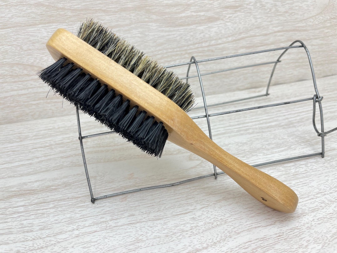 USA Made 2 Sided Boar Hair & Texas Oak Wood 9.5” Soft and Firm ...
