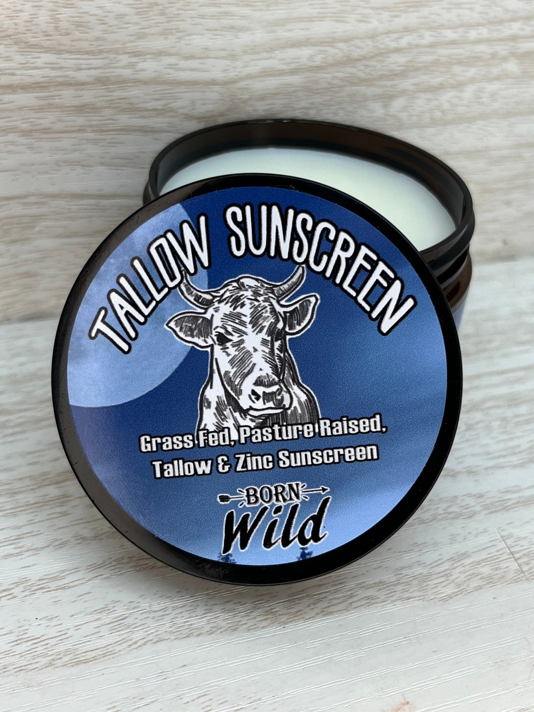 Beef TALLOW SUNSCREEN Natural Sun Protection Lotion Screen All Cows Are ...