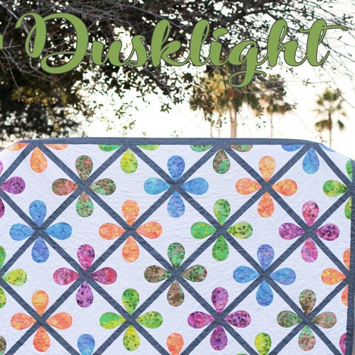 Windswept Modern Drunkards Path Flower PDF Quilt Pattern | Etsy
