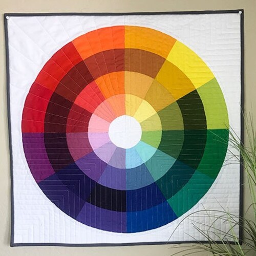 Color Wheel Mini Quilt PDF Download Modern Quilt Pattern | Etsy