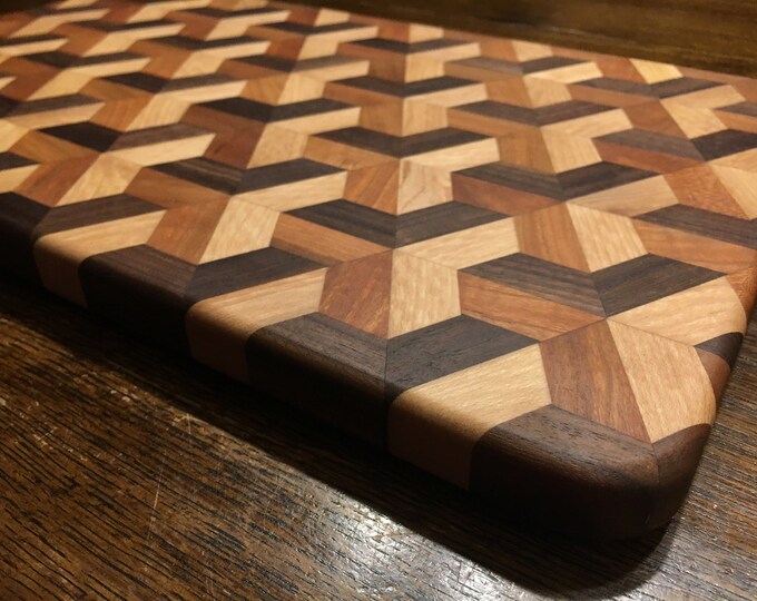 3D Geometric Handcrafted Cutting Board - Etsy