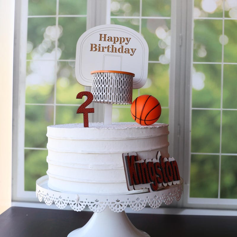 Basketball Cake Topper - Etsy