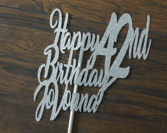 42nd Birthday Cake Topper - Etsy