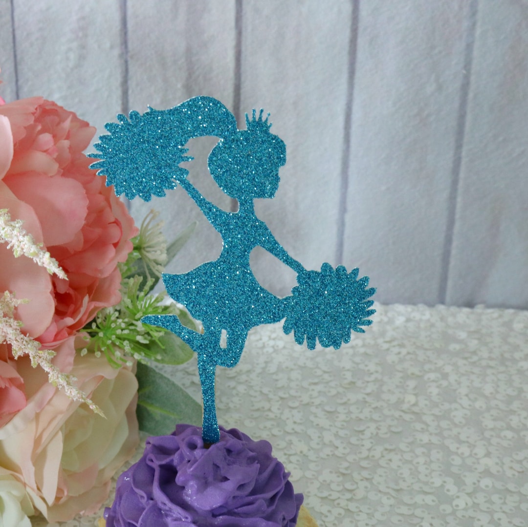 Cheerleader, Cupcake Toppers, ANY COLORS, Teenager Party, Cheerleading ...