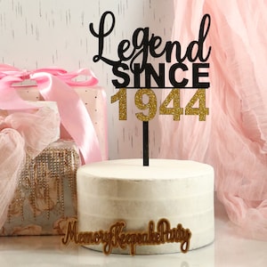 Personalized Wood Birthday Cake Topper: Legend Since Any Year ...