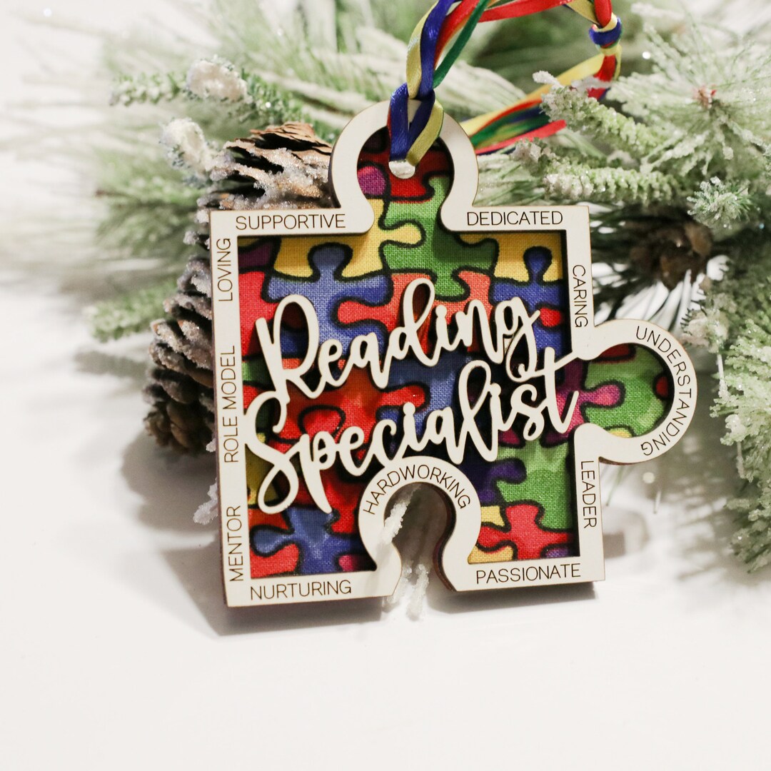 Autism Christmas Ornament, Personalized Wood Ornament, Puzzle Pieces ...