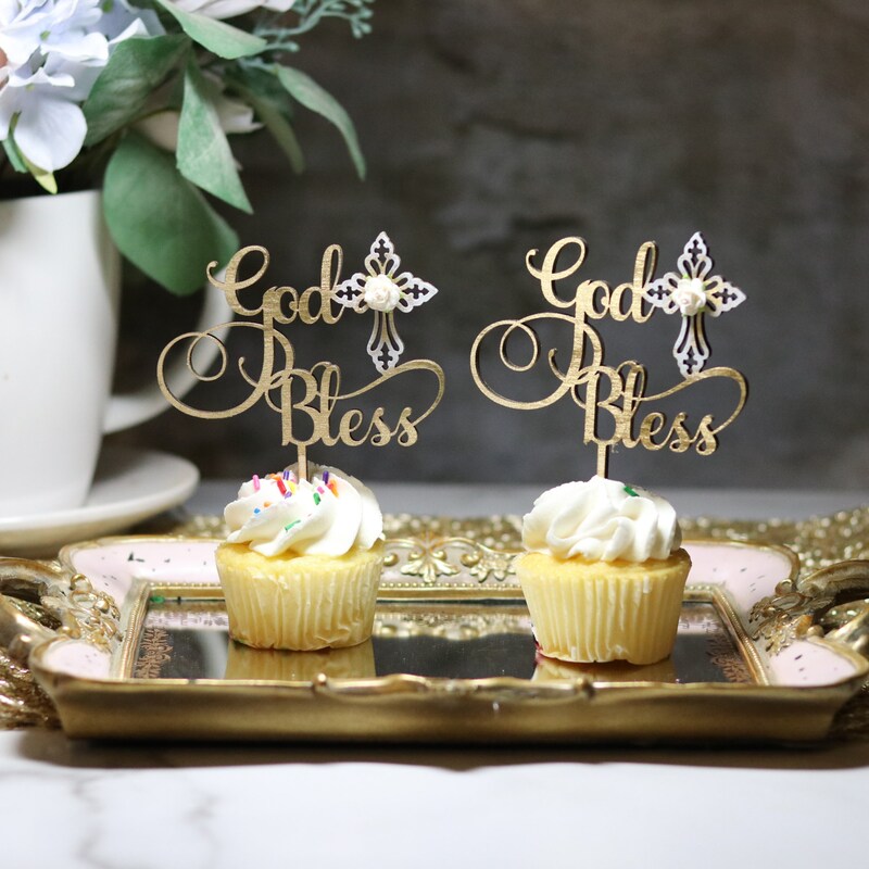 Baptism Cupcake Toppers - Etsy